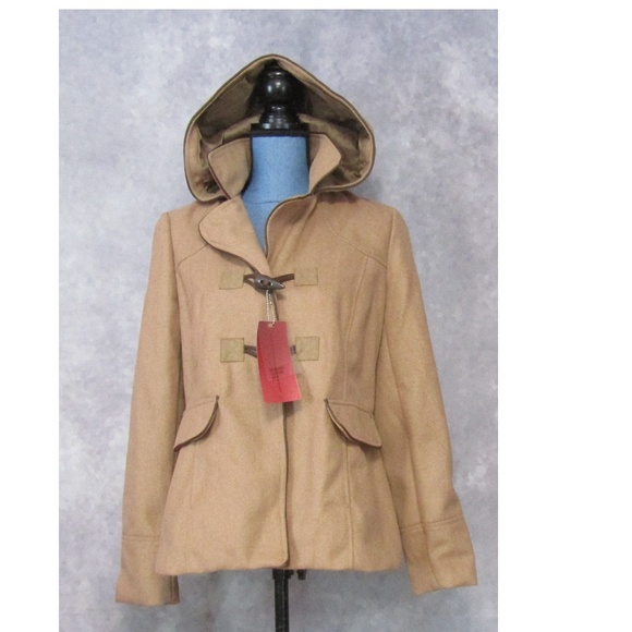 Yoki | Jackets & Coats | Nwt Yoki Camel Brown Coat Hood Snaps Toggles ...